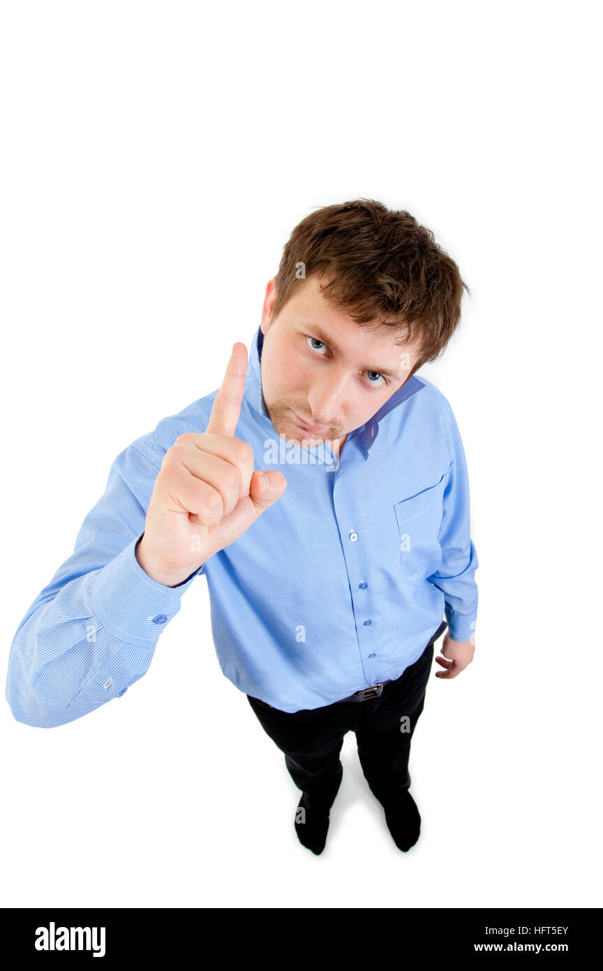 The guy plays, top view. On a white background Stock Photo - Alamy