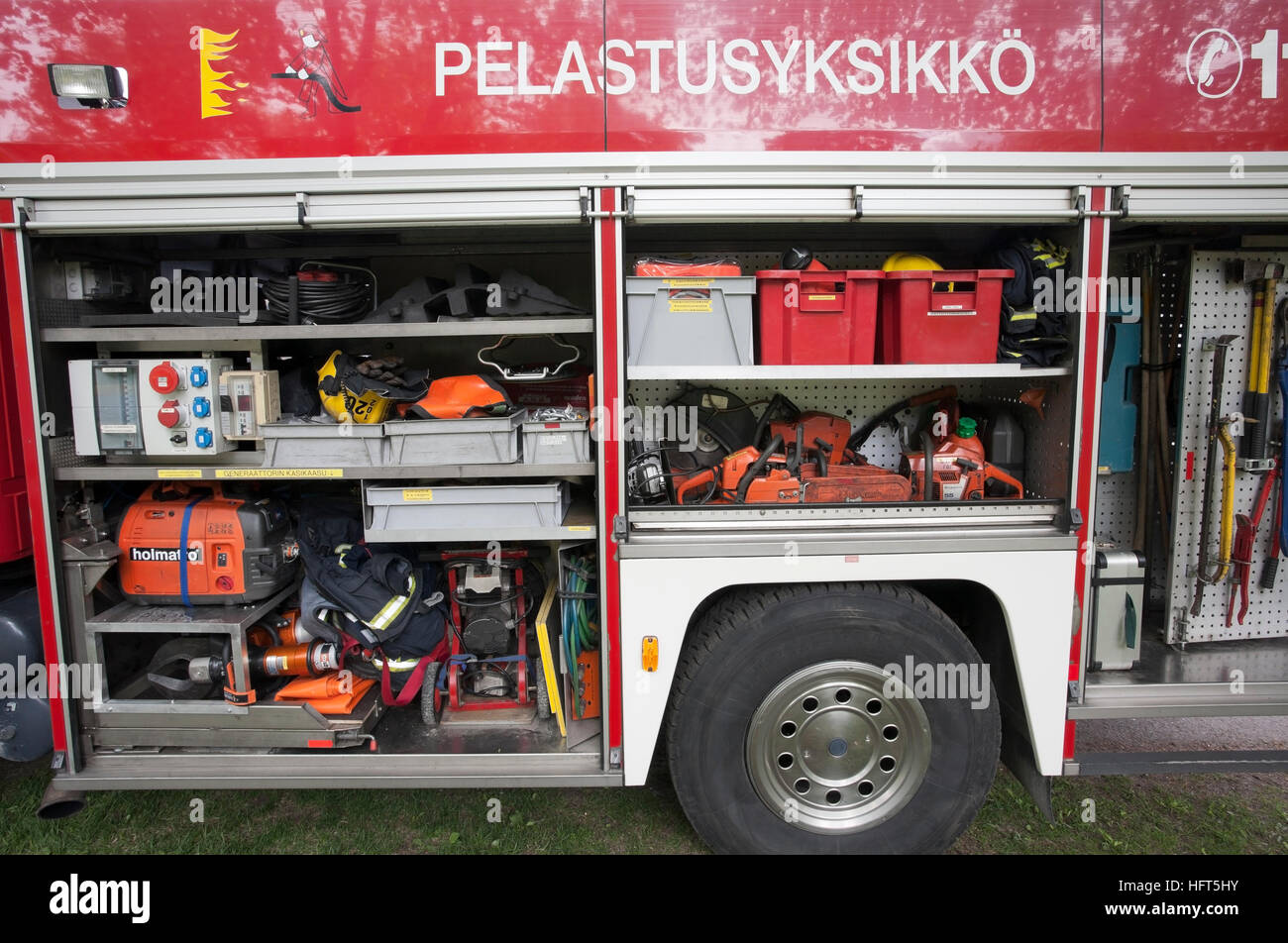 Tools on fire truck hi-res stock photography and images - Alamy
