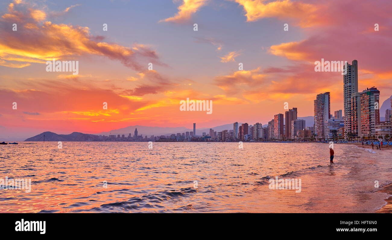 Panoramic view benidorm city hi-res stock photography and images - Alamy