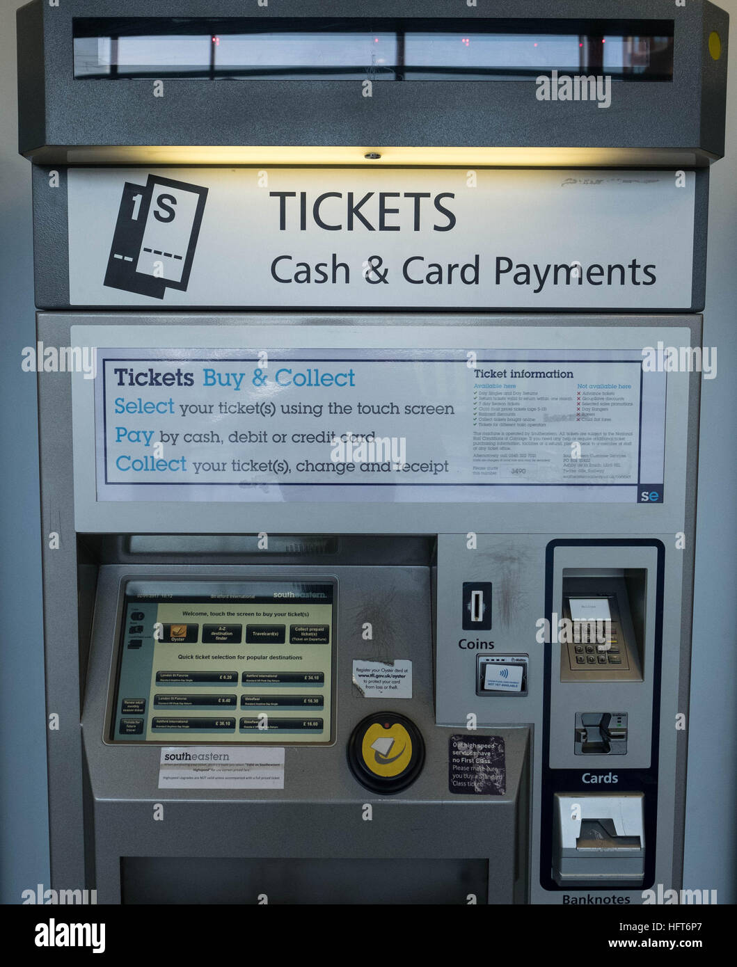 Ticket machines at Stratford Railway Station in east London, as the ...