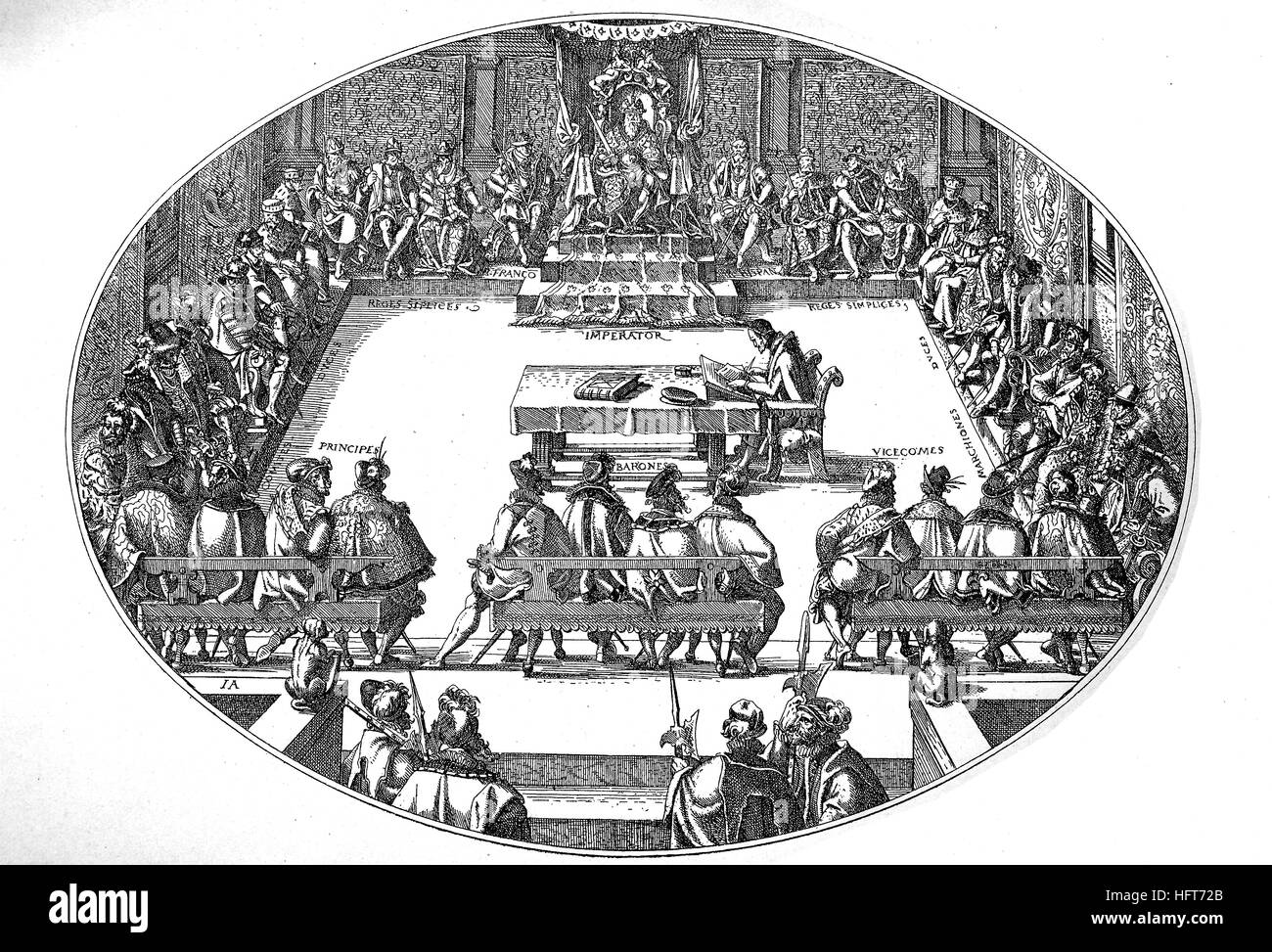 Assemblies under the presidency of the emperor, with kings, dukes ...