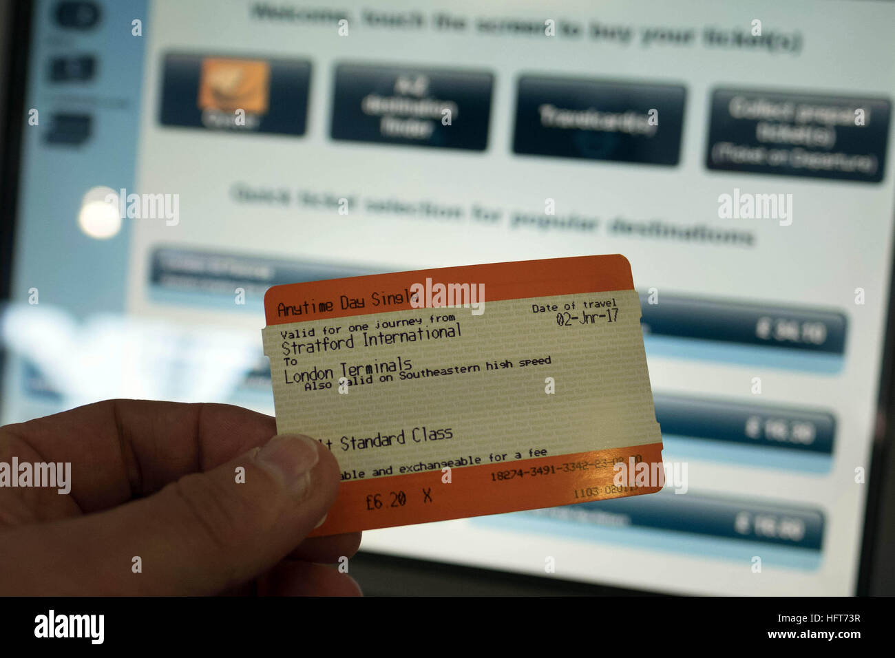 Rail ticket stratford railway station hi-res stock photography and ...