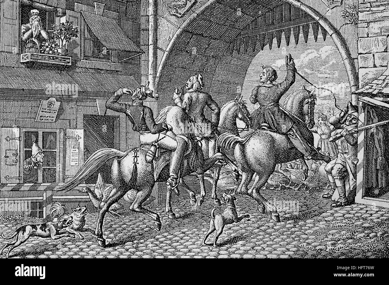 Three riders rode out the gate hi-res stock photography and images - Alamy