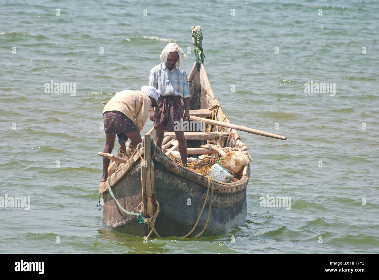 Boatmen in Kerala Stock Photo - Alamy