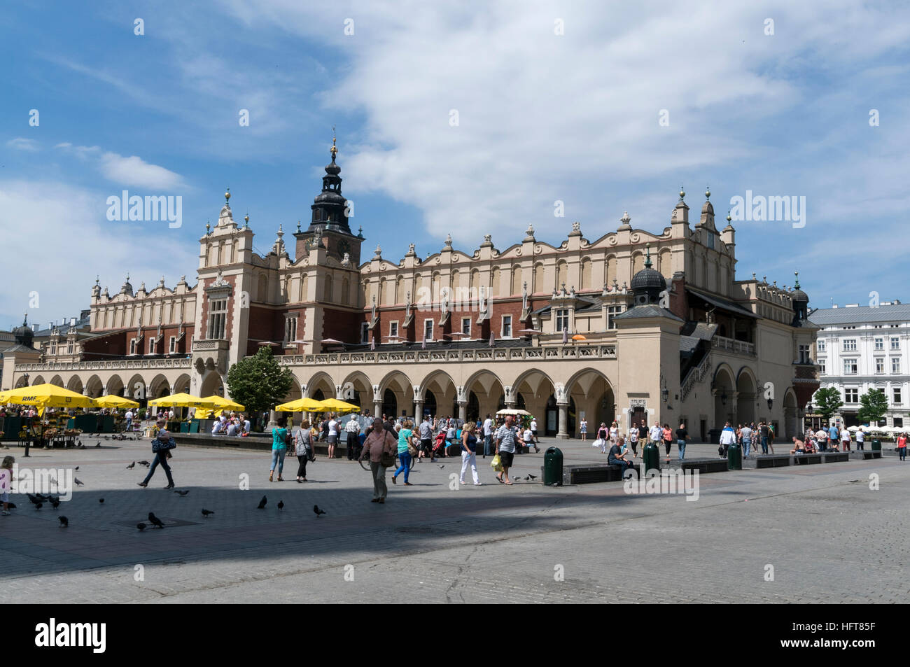 The Renaissance Sukiennice (Cloth Hall) in Kraków Old Town square, an ...