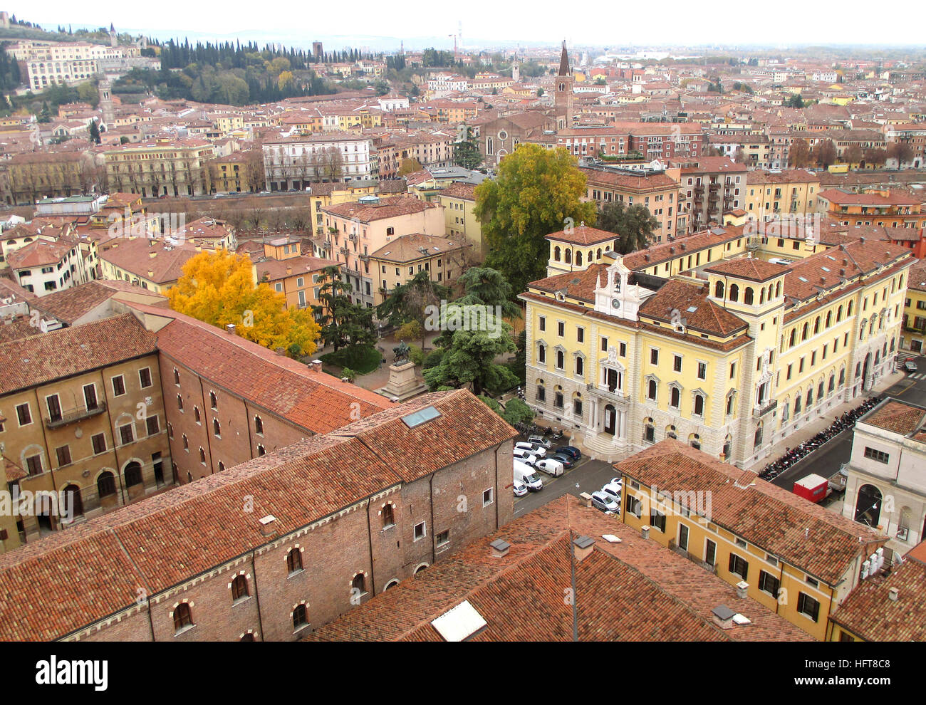 Stunning Historical Buildings of Verona Old Town View From Lamberti ...