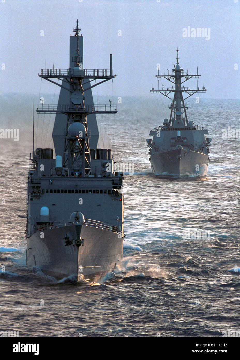 Bow on view of the US Navy (USN) SPRUANCE CLASS: DESTROYER, USS ARTHUR ...