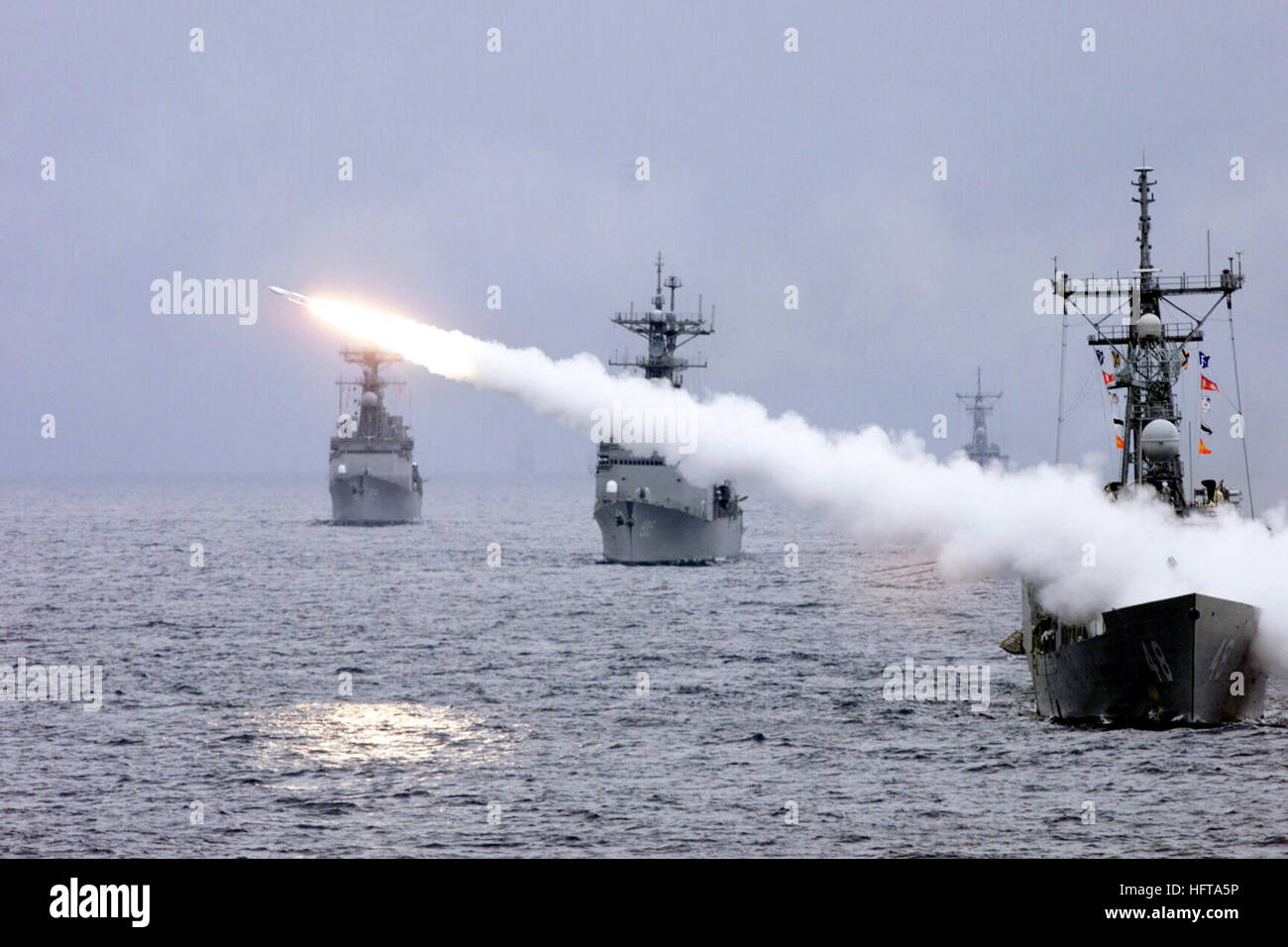 A Standard Missile-1 (SM-1) Medium Range (MR) missile (SM-1MR) is fired ...