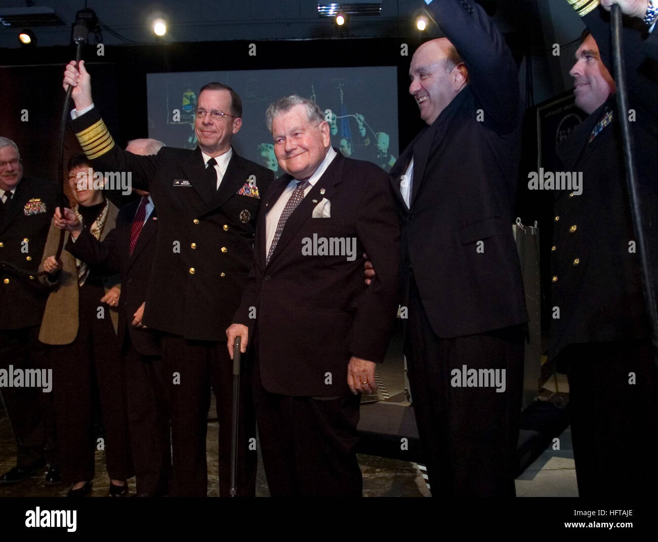 061127-N-0696M-284 Mullen, retired Rear Adm. Wayne E. Meyer, Fred ...