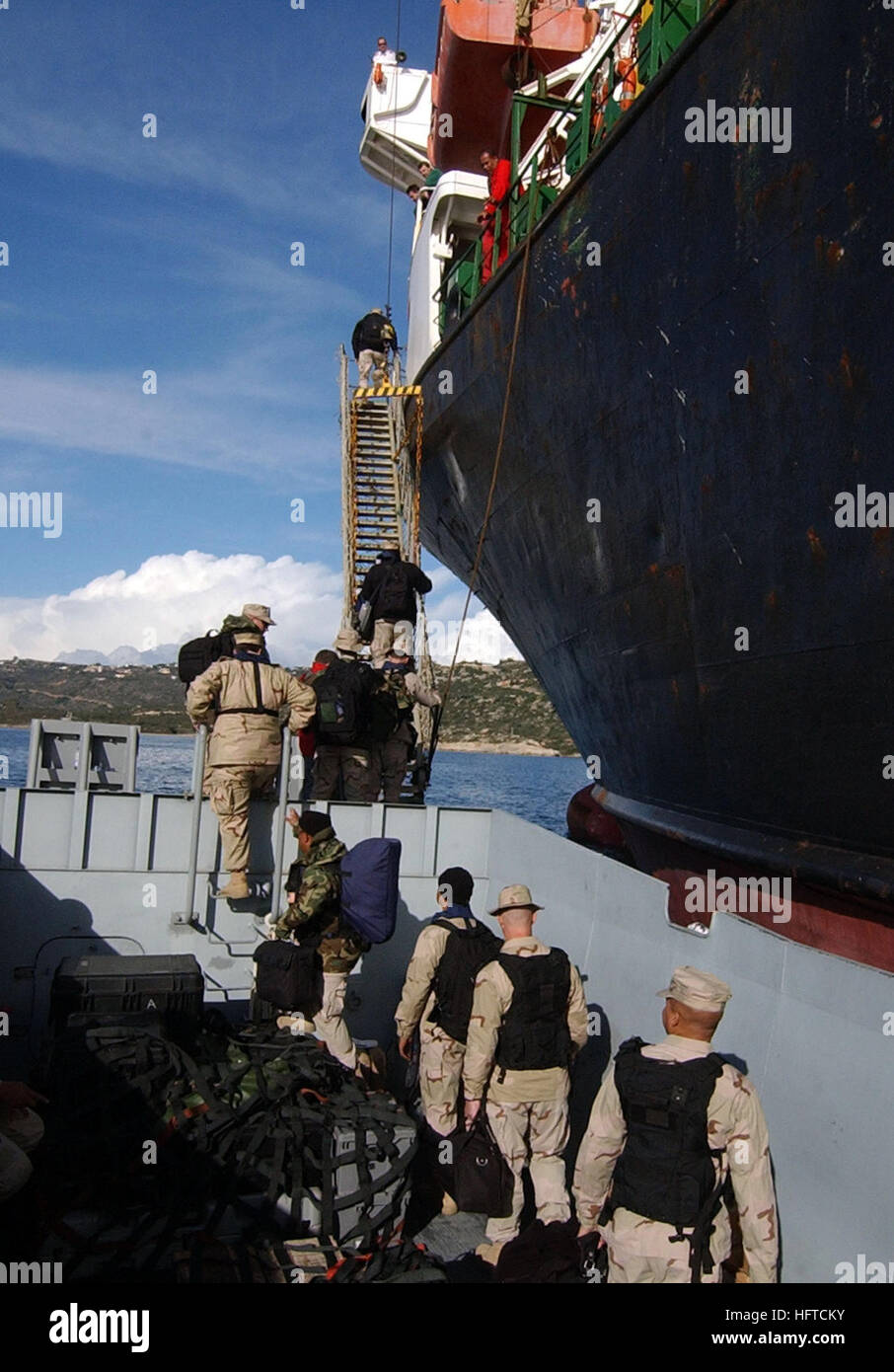Alpha Team of Embarked Security Detachment 223 embarks aboard MSC ...
