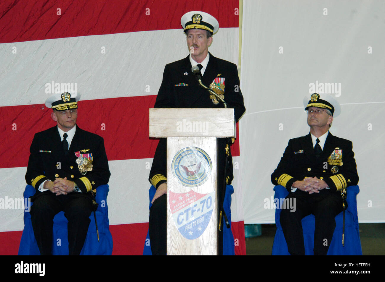 Uss kitty hawks cv 63 hangar bay hi-res stock photography and images ...
