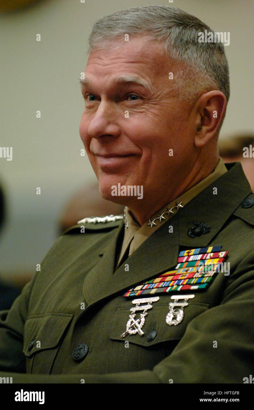 Commandant of the marine corps gen james t conway hi-res stock ...