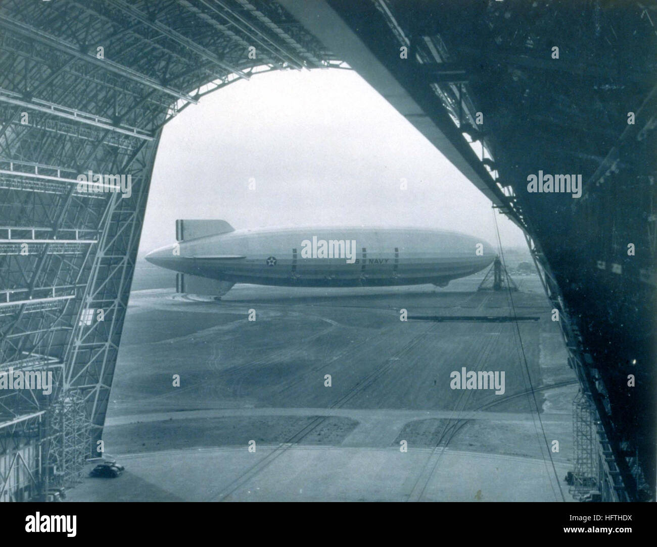 USS Macon from Hangar 1 Stock Photo - Alamy