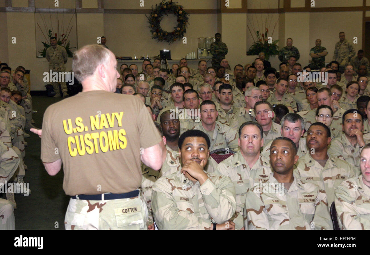 Chief of navy reserve visits customs battalion sierra hi-res stock ...