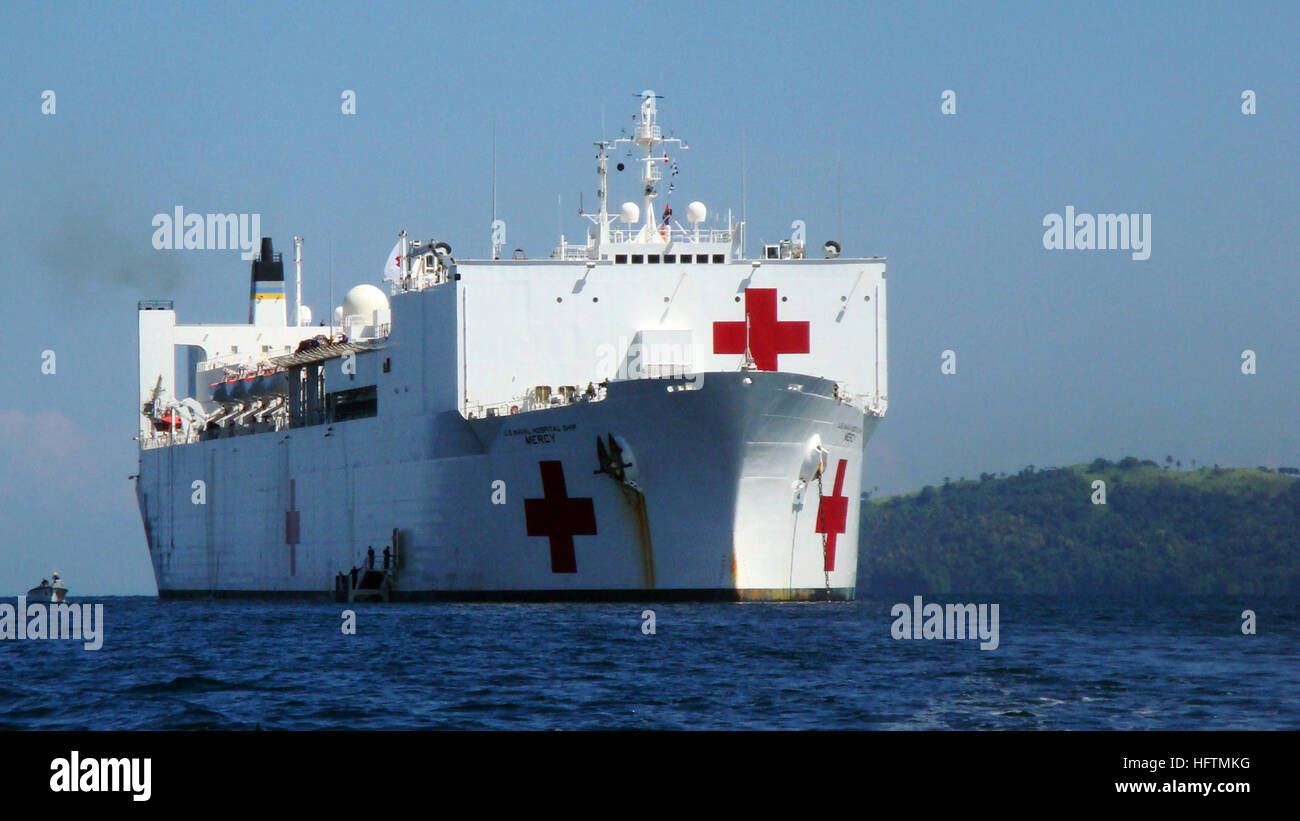 The Military Sealift Command hospital ship USNS Mercy arrives at ...