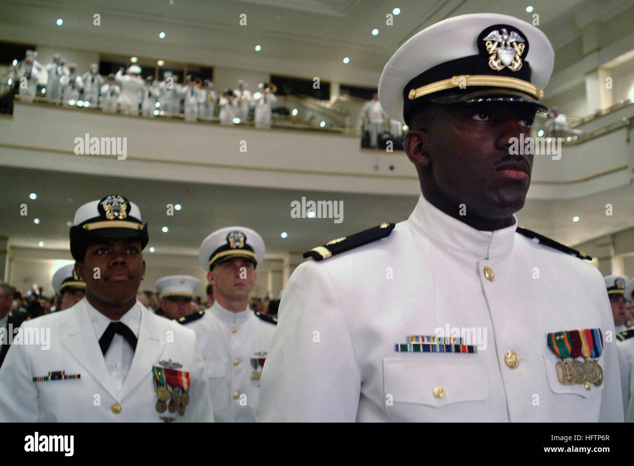 040508-N-2383B-377 Norfolk, Va. (May 8, 2004) - Newly graduated and ...