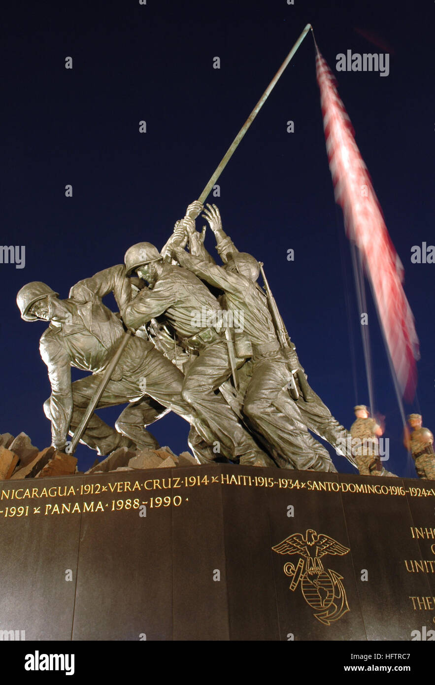 Usmc 2 flags iwo jima hi-res stock photography and images - Alamy