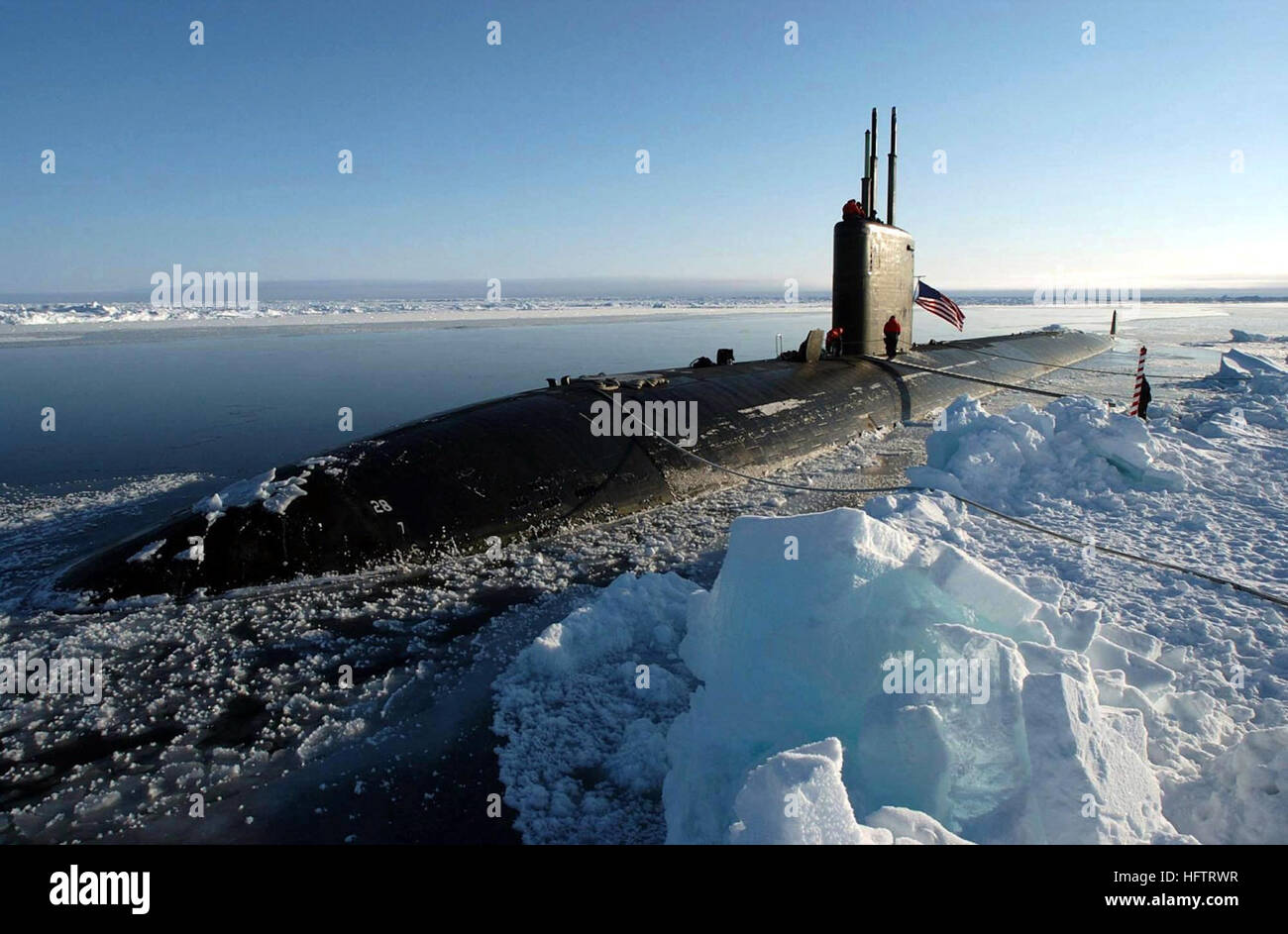 The US Navy (USN) Los Angeles class Attack Submarine USS HAMPTON (SSN ...