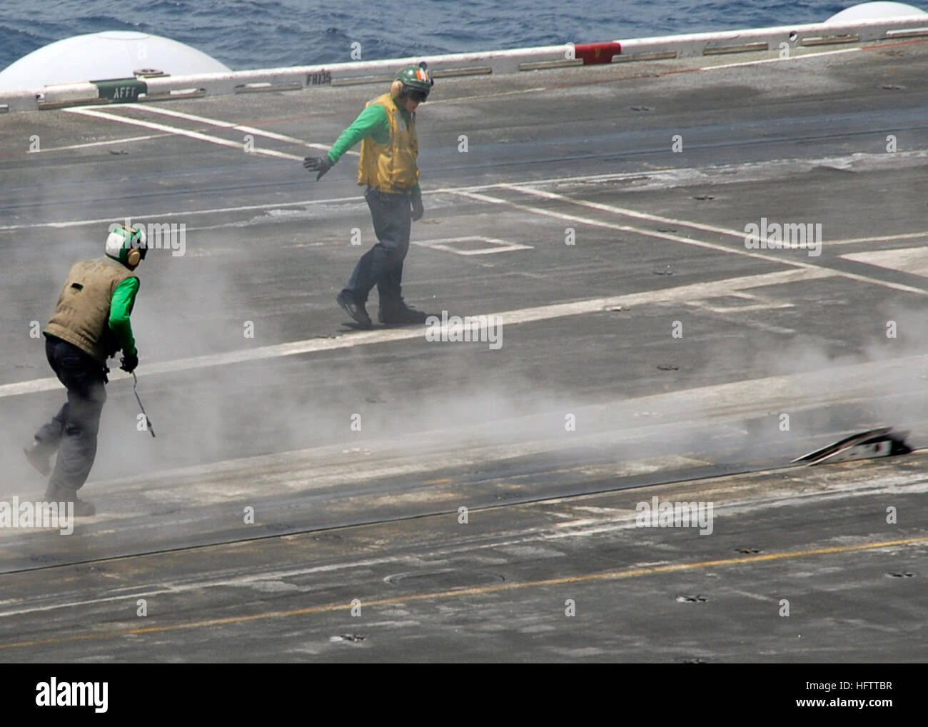 100522-N-9537D-005 ARABIAN SEA (May 22, 2010) Sailors prepare for the ...