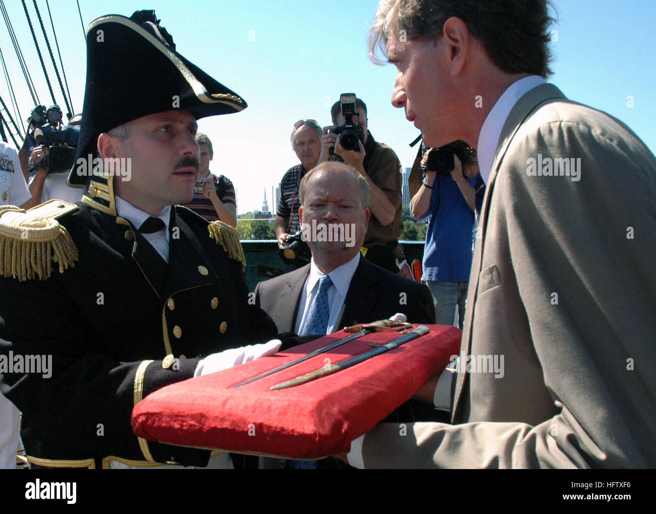 USS Constitution, the oldest commissioned warship afloat, receives a ...