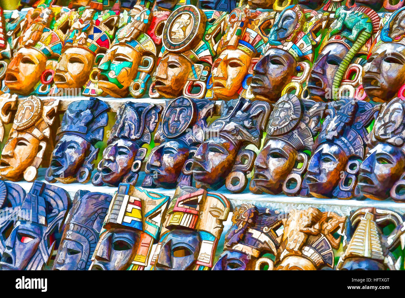 Mayan ceremonial masks hi-res stock photography and images - Alamy