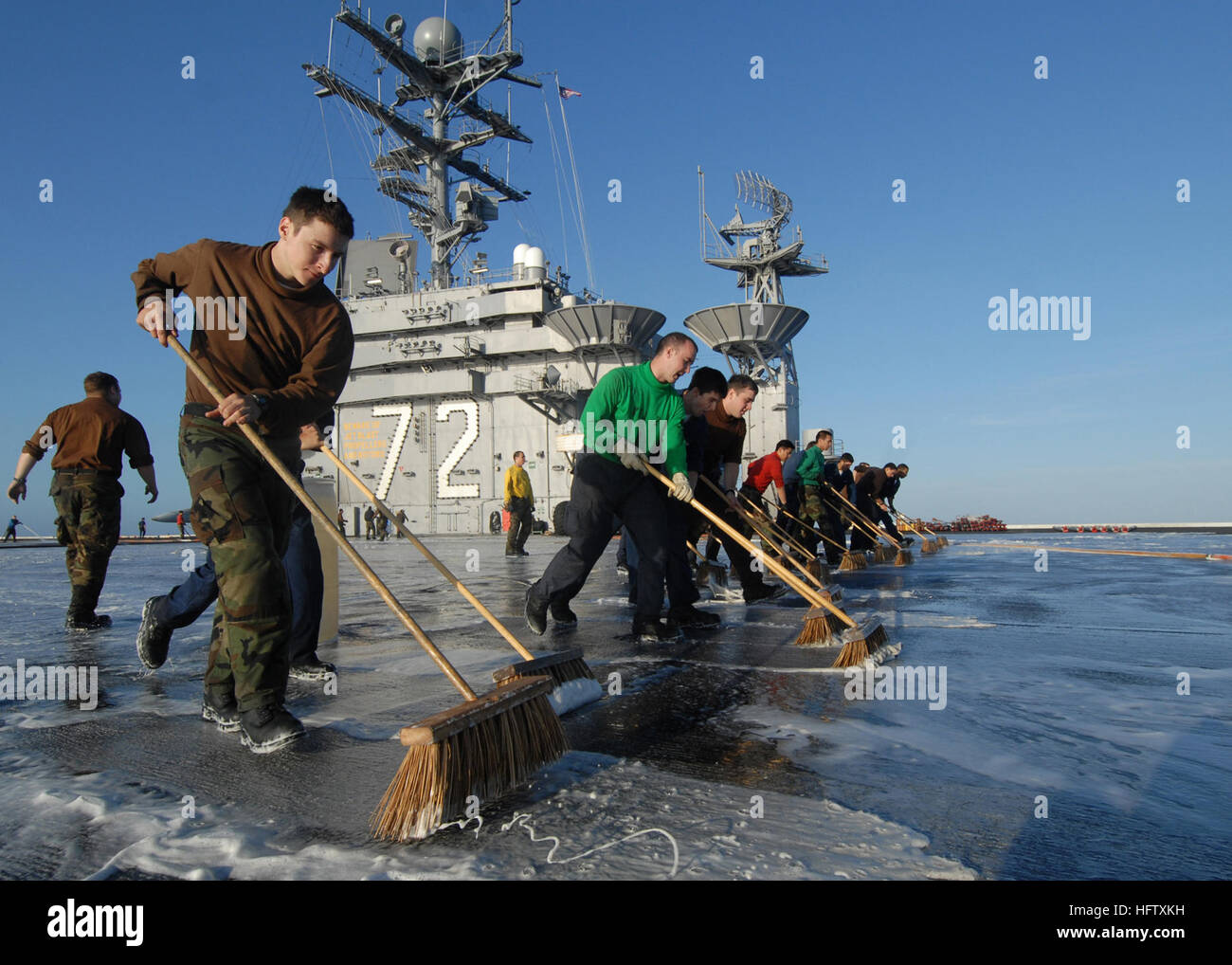 Scrub down of flight deck hi-res stock photography and images - Alamy
