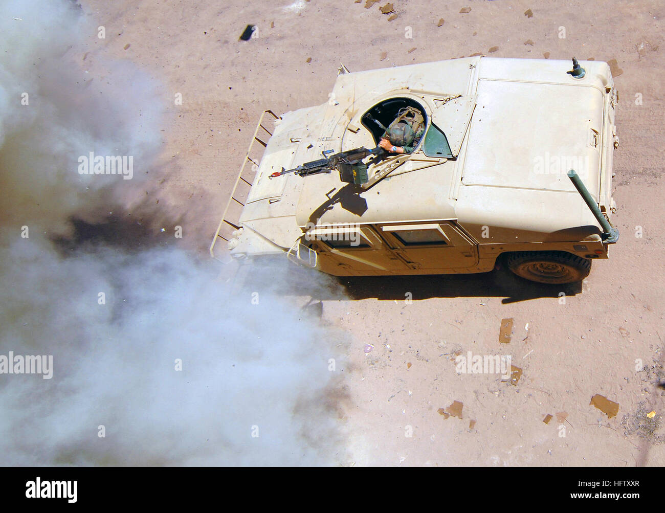 070821-N-4154B-553 SAN DIEGO (Aug. 21, 2007) Ð A Sailor in a Humvee ...