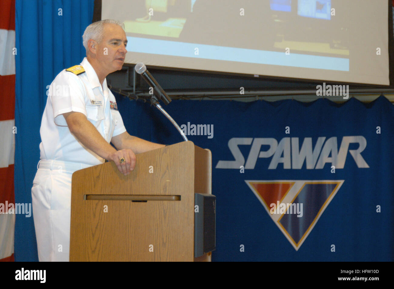Commander of space and naval warfare system command spawar hi-res stock ...