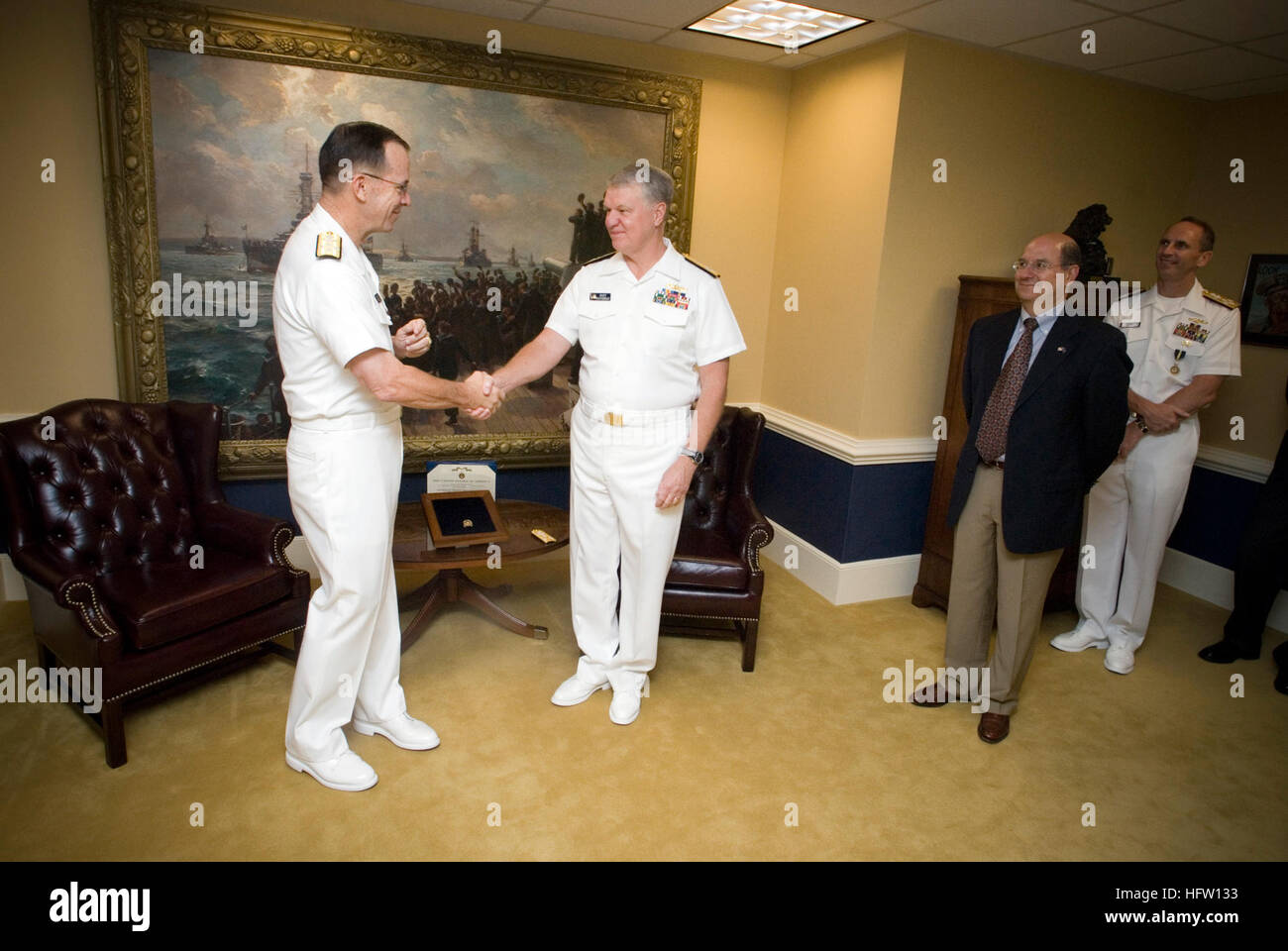 Admiral handshake hi-res stock photography and images - Alamy