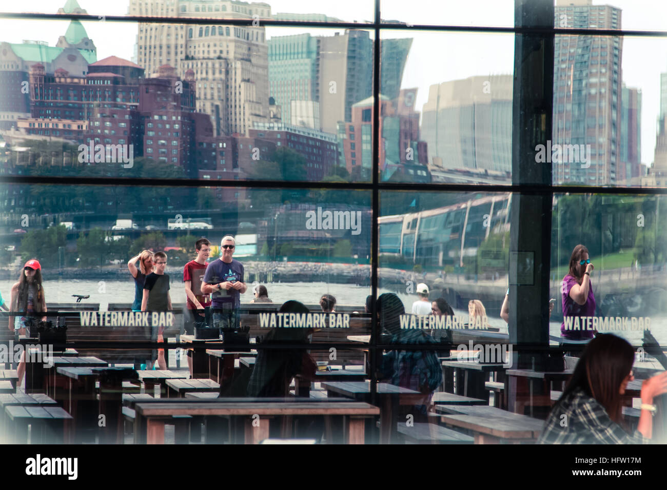 Watermark bar, New York Stock Photo - Alamy