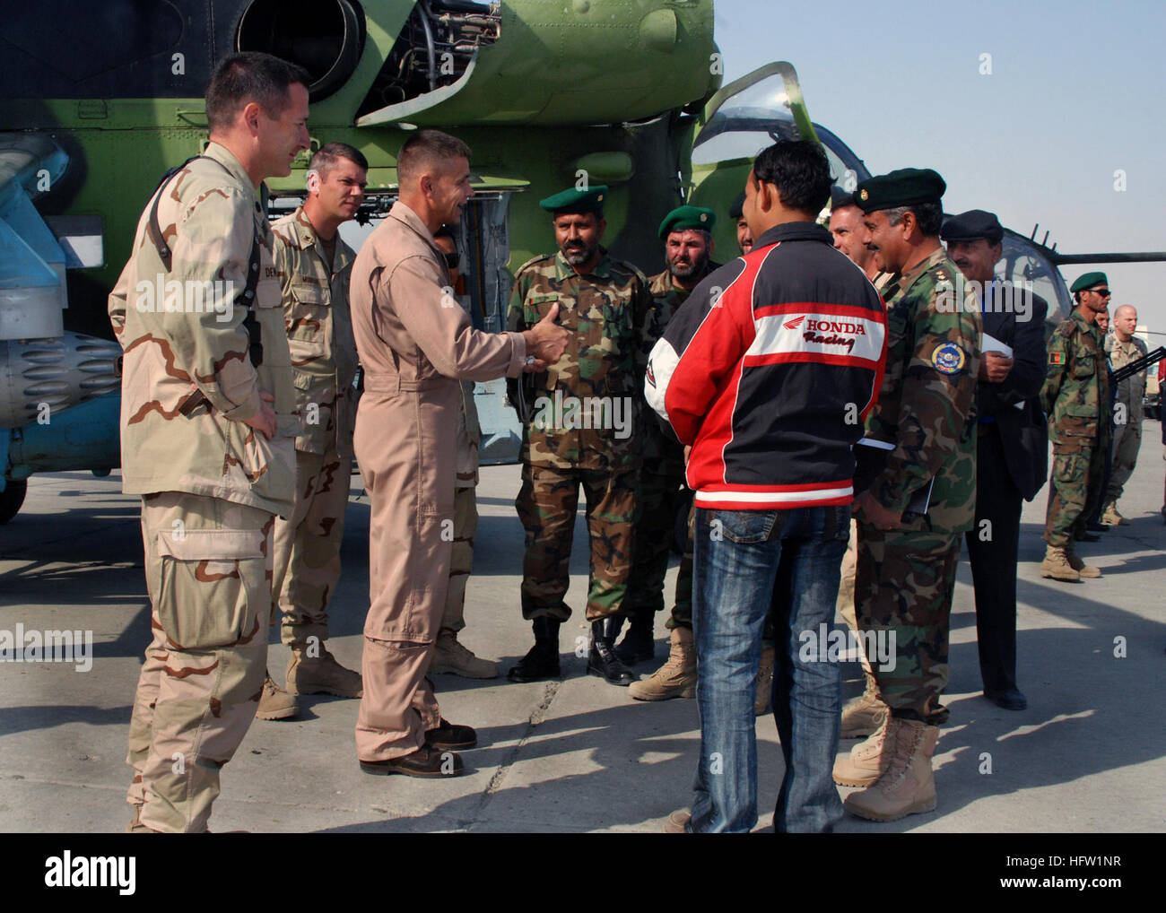 Rear Admiral visits the Afghan National Army Air Corps base in Kabul as ...