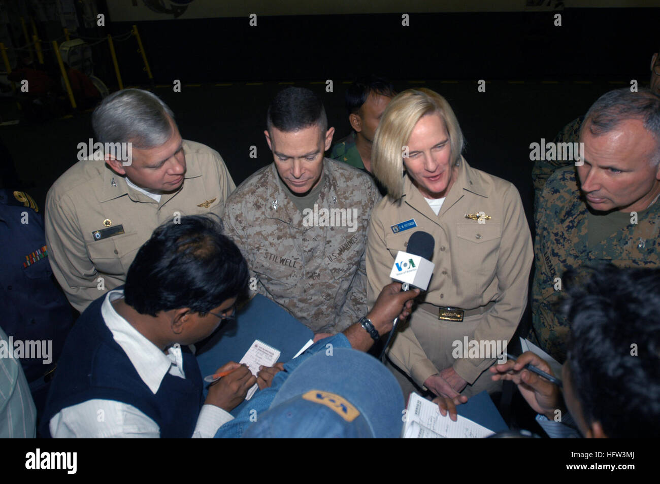 Commander Task Force 76, Rear Adm. Carol Pottenger gives an interview ...