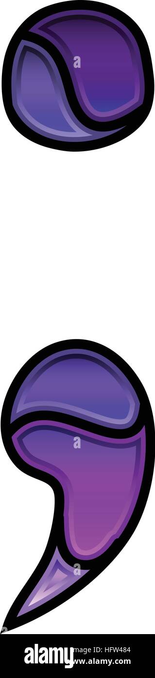 Semicolon vector vectors hi-res stock photography and images - Alamy