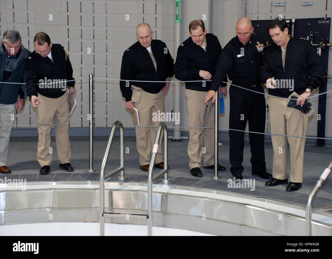 Naval submarine school command master chief mark leet hi-res stock ...