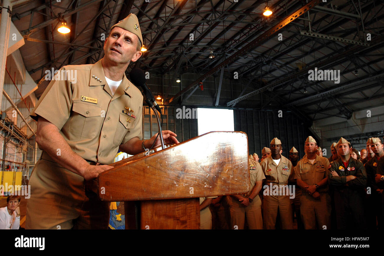 Naval personnel participate in an all-hands call at Naval Air Station ...