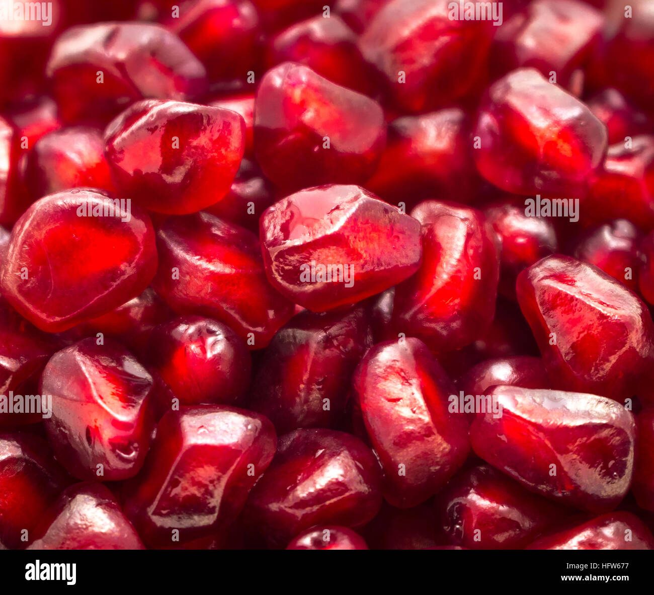 Fresh organic pomegranate seeds, close up of red juicy seeds Stock ...
