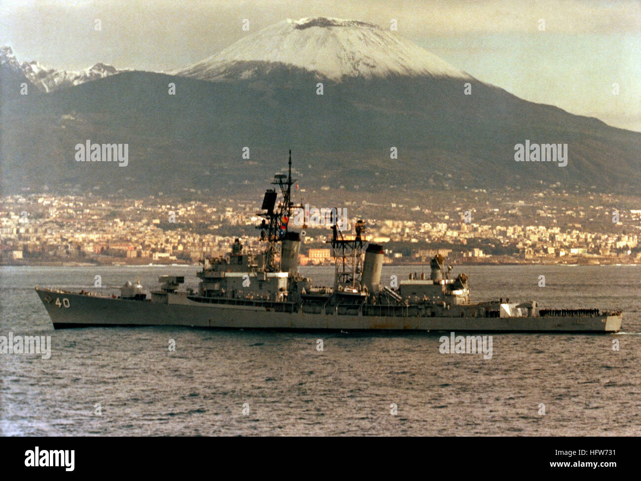 A port beam view of the guided missile destroyer USS COONTZ (DDG 40 ...