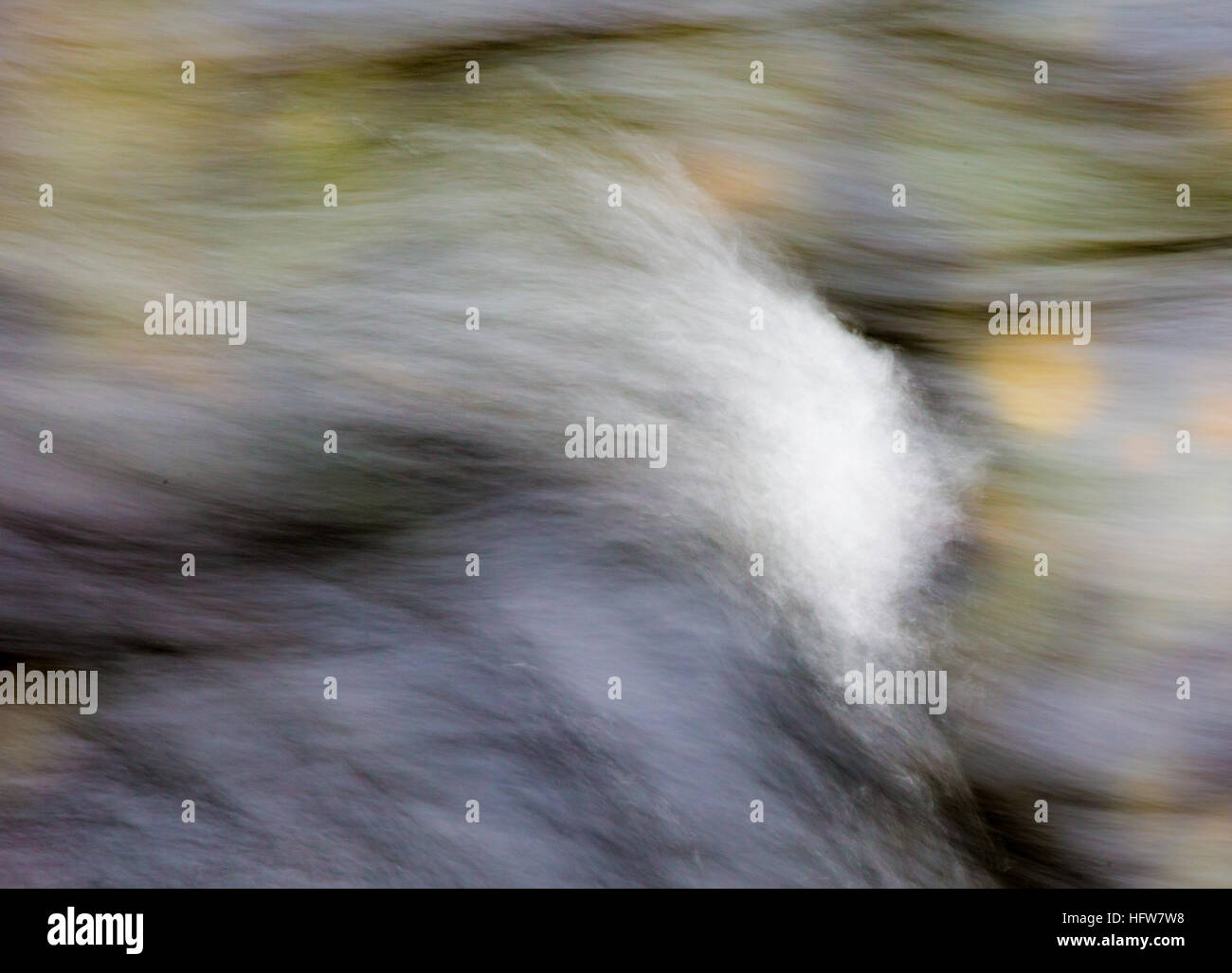 Fast running water taken with a slow shutter speed with Autumn colours ...