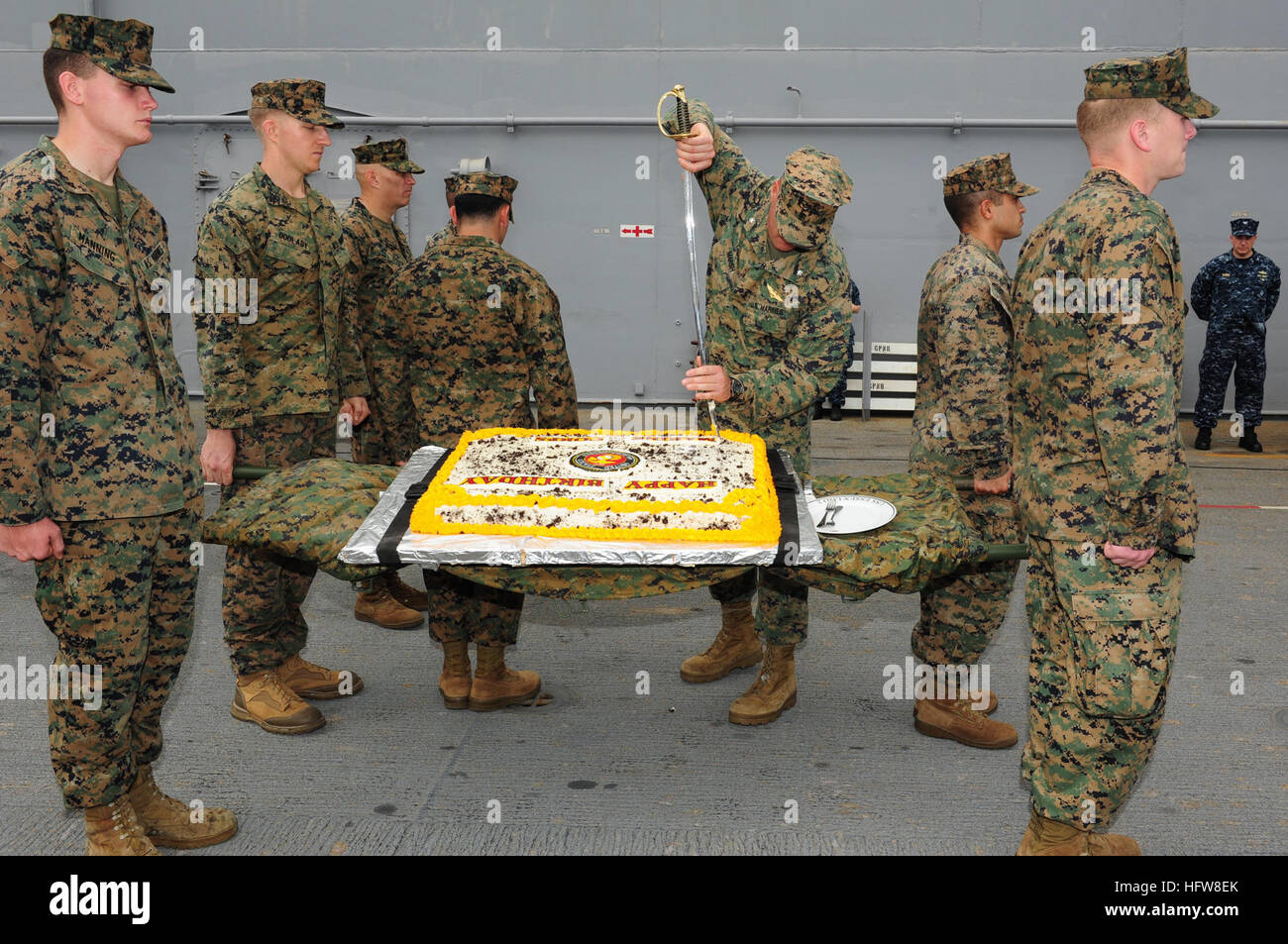 111110-N-WA347-031 PHILIPPINE SEA (Nov. 10, 2011) Lt. Col. Damien Marsh ...