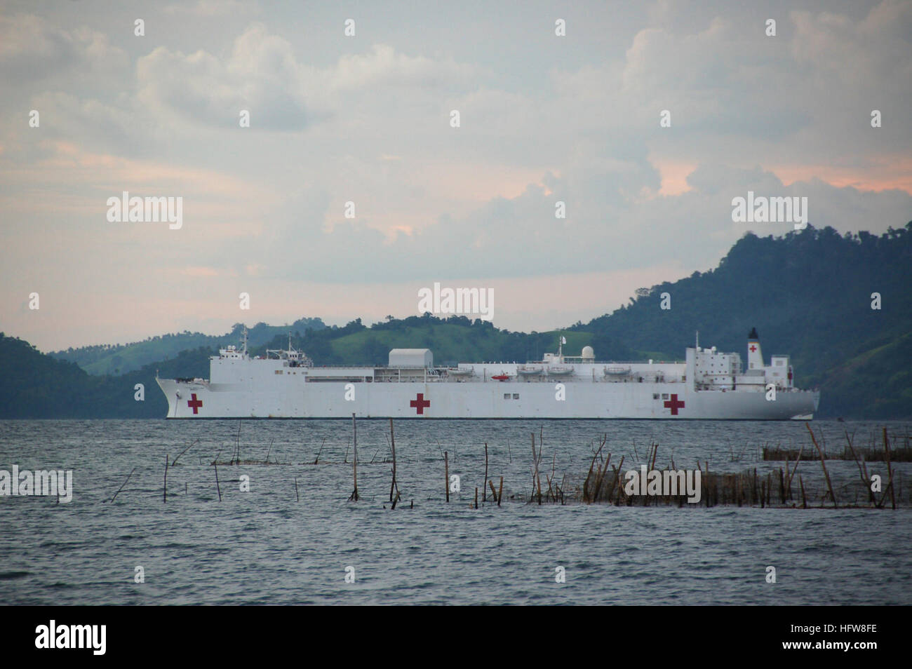 The Military Sealift Command hospital ship USNS Mercy winds down in the ...