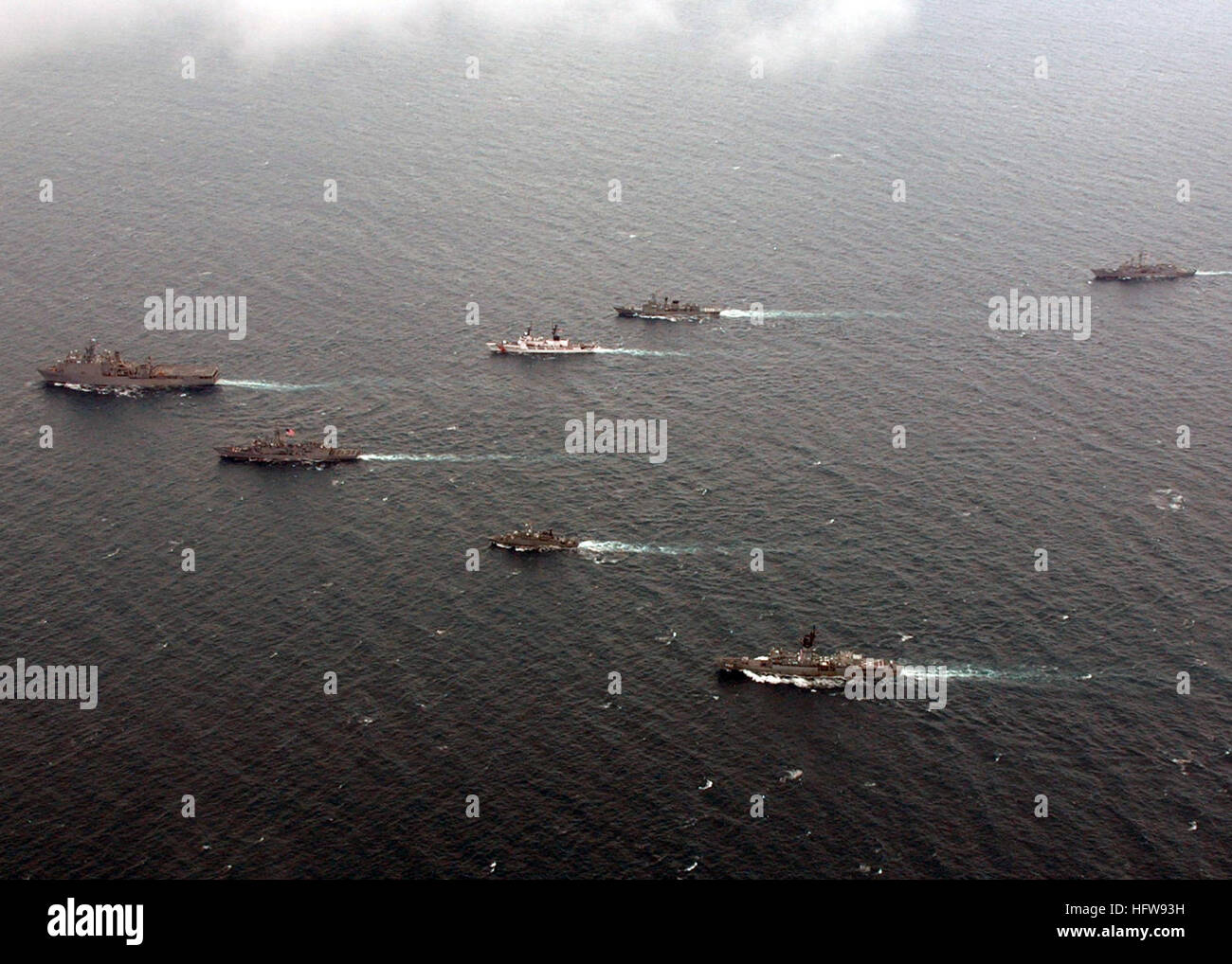 Navy ships maneuver formation hi-res stock photography and images - Alamy