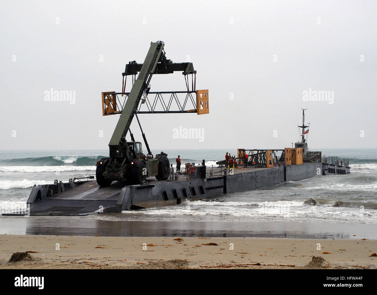 Improved navy lighterage system inls causeway ferry hi-res stock ...