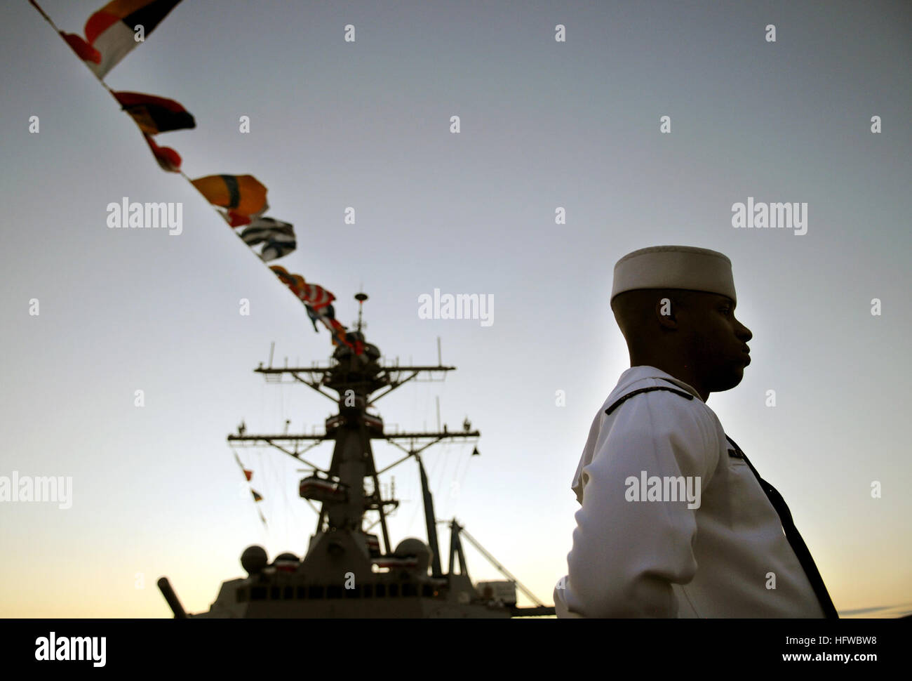 080809-N-5549O-151 BALTIMORE (Aug. 9, 2008) A crew member of the newly ...