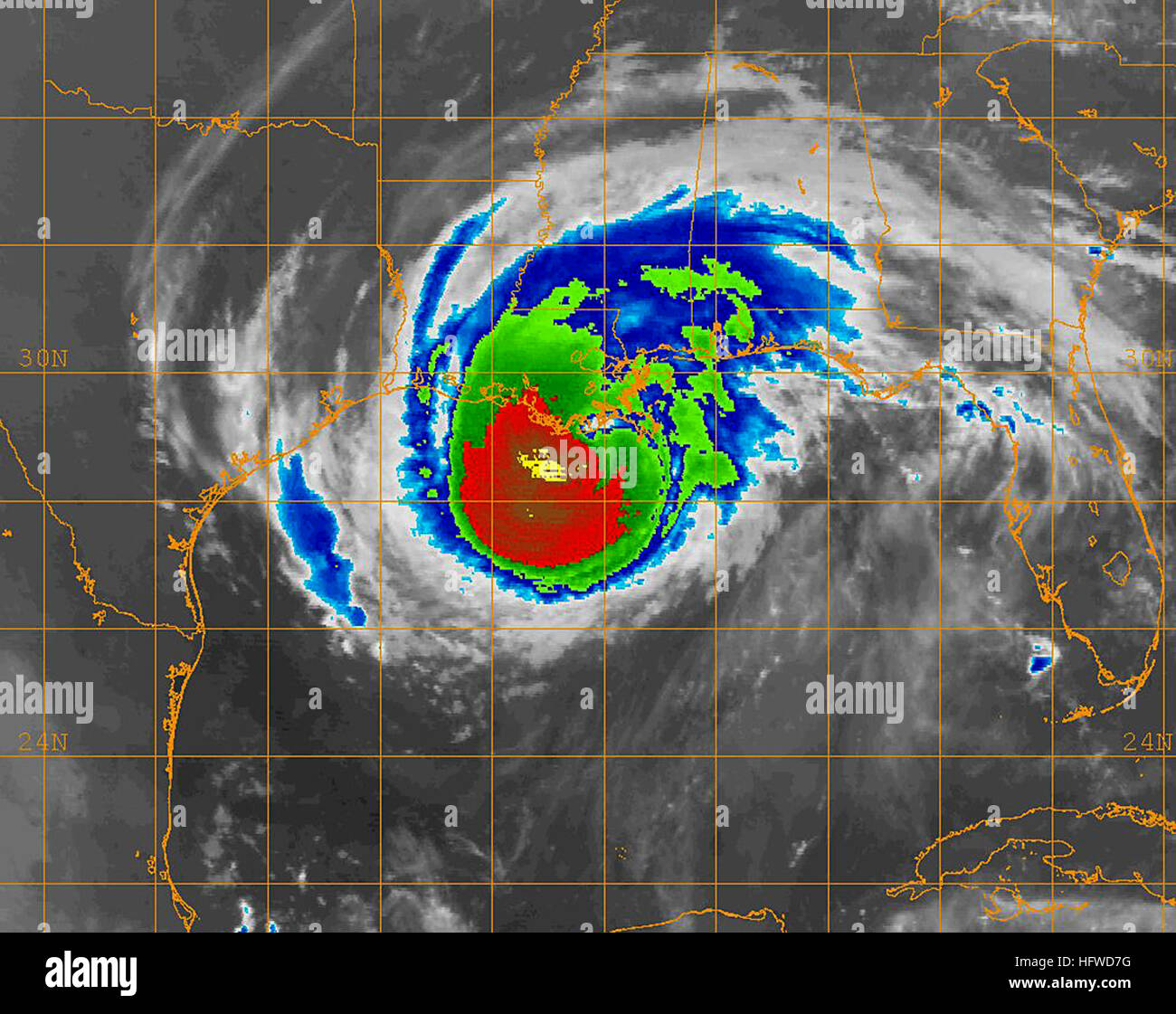 Infrared satellite image of a hurricane hi-res stock photography and ...