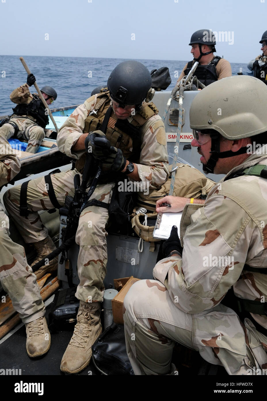 090901-N-6814F-148 GULF OF ADEN (Sept. 1, 2009) U.S. Coast Guard Lt j.g ...