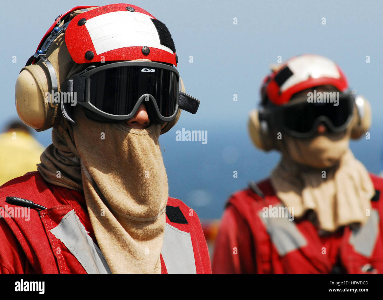Us navy deck crew members hi-res stock photography and images - Alamy