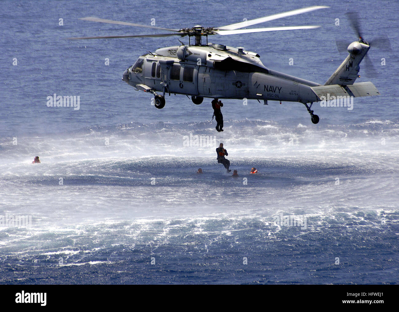 Assigned to helicopter sea combat squadron three hsc 3 hi-res stock ...