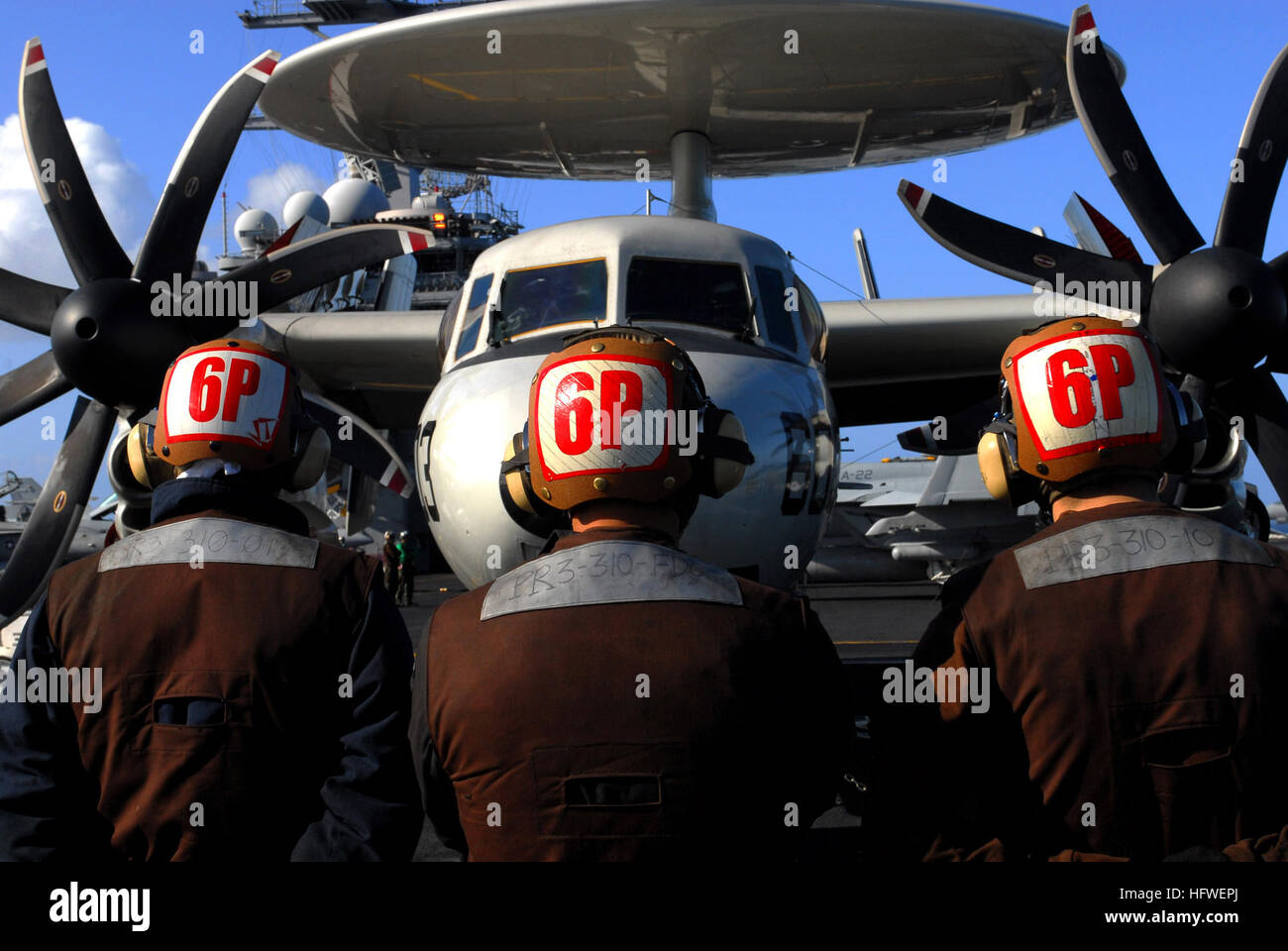 Plane captains of Airborne Early Warning Squadron VAW-113 'Black Eagles ...