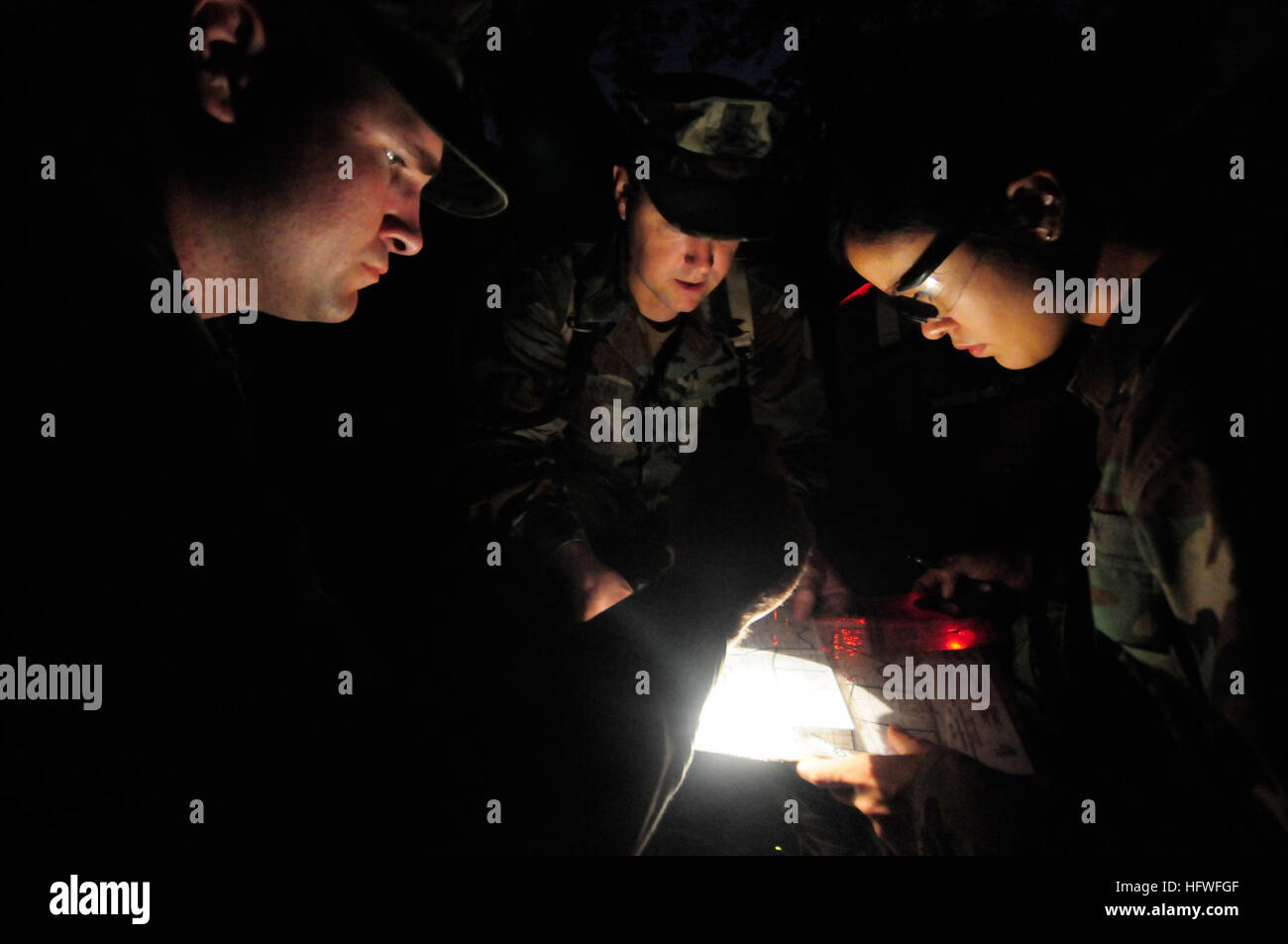 Sailors at Navy Expeditionary Combat Skills School practice plotting ...