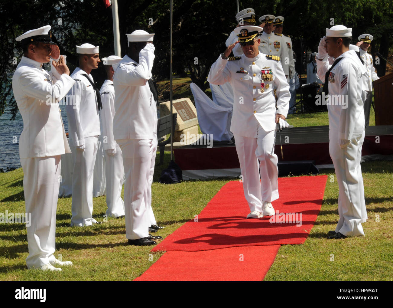 Change of command ceremony pearl harbor hi-res stock photography and ...